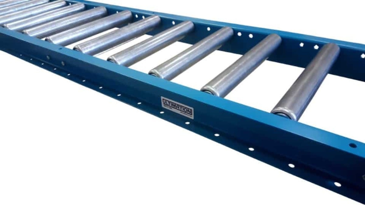 Steel Frame Gravity Conveyor 1.9" Dia. | 18"W x 10'L | Buy Online!
