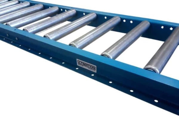 Steel Frame Gravity Conveyor 1.9" Dia. | 18"W x 10'L | Buy Online!
