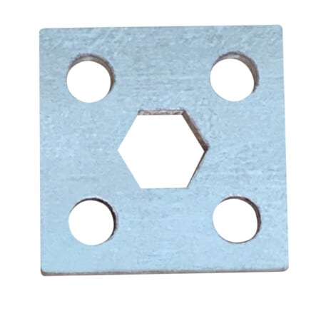 Hex Mounting Bracket | Galvanized Steel for 7/16" Axles
