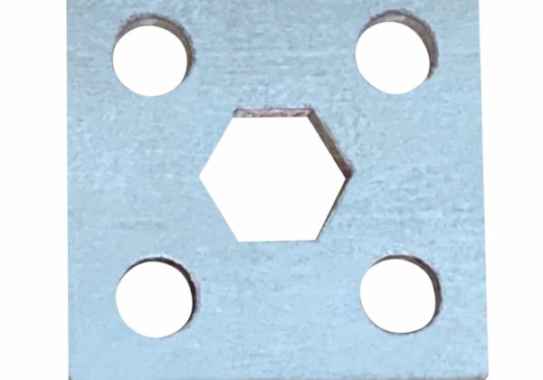 Hex Mounting Bracket | Galvanized Steel for 7/16" Axles