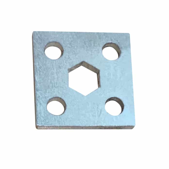 Hex Mounting Bracket | Galvanized Steel for 7/16" Axles
