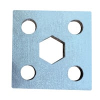 Hex Mounting Bracket | Galvanized Steel for 7/16" Axles