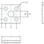 Hex Mounting Bracket | Galvanized Steel for 7/16" Axles