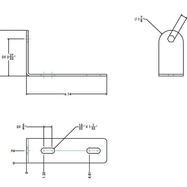 Roller Hex Bracket | Galvanized Steel | Ultimation Industries