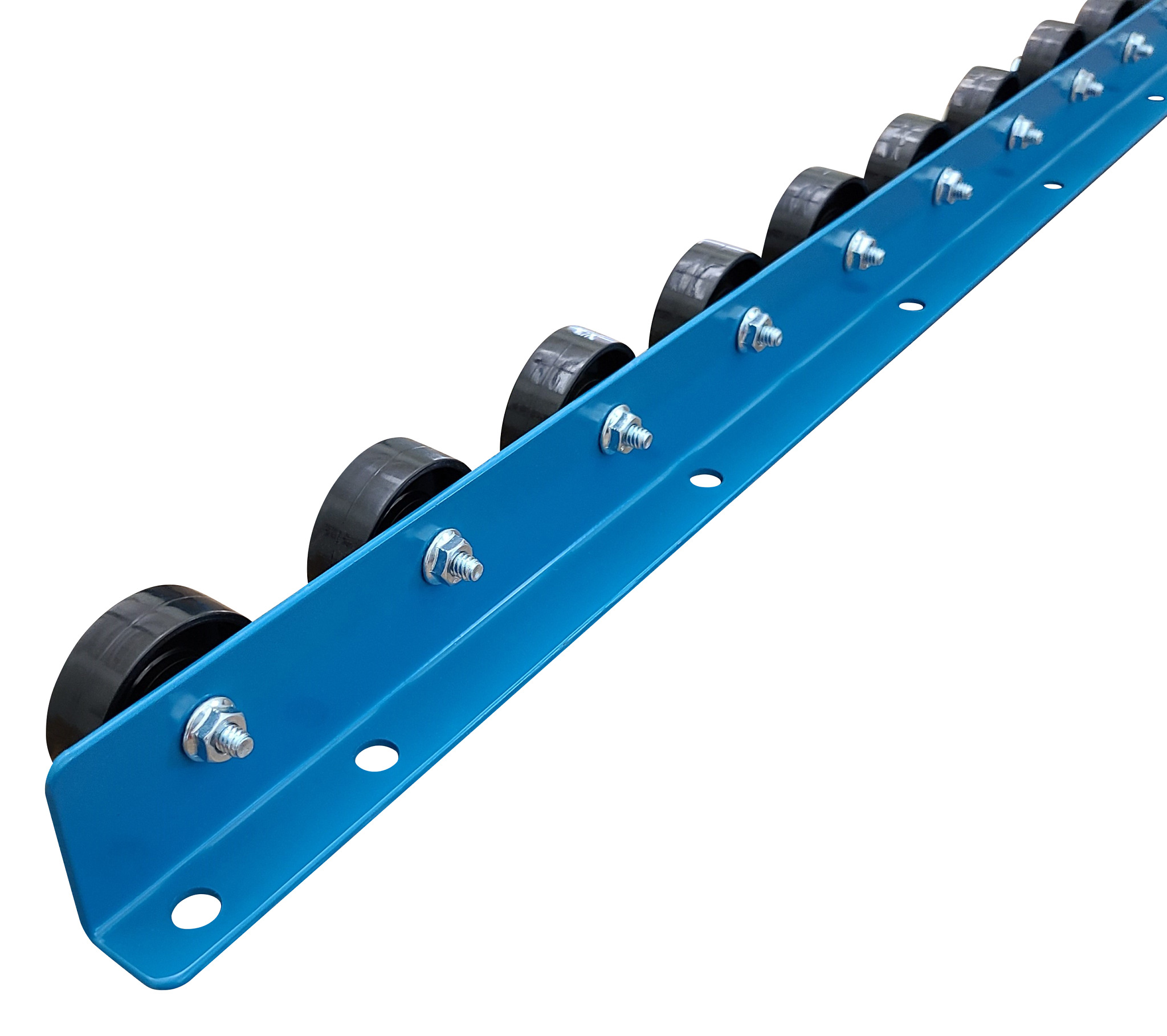 Conveyor Rails | 5ft Flow Rail with Plastic Skate Wheels | T2