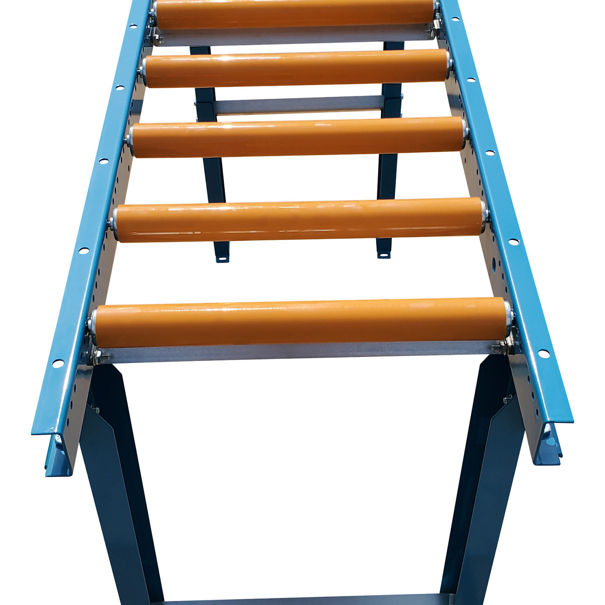 Gravity Conveyor Set with Poly-Rollers | 18”W x 5’L | 6" Centers