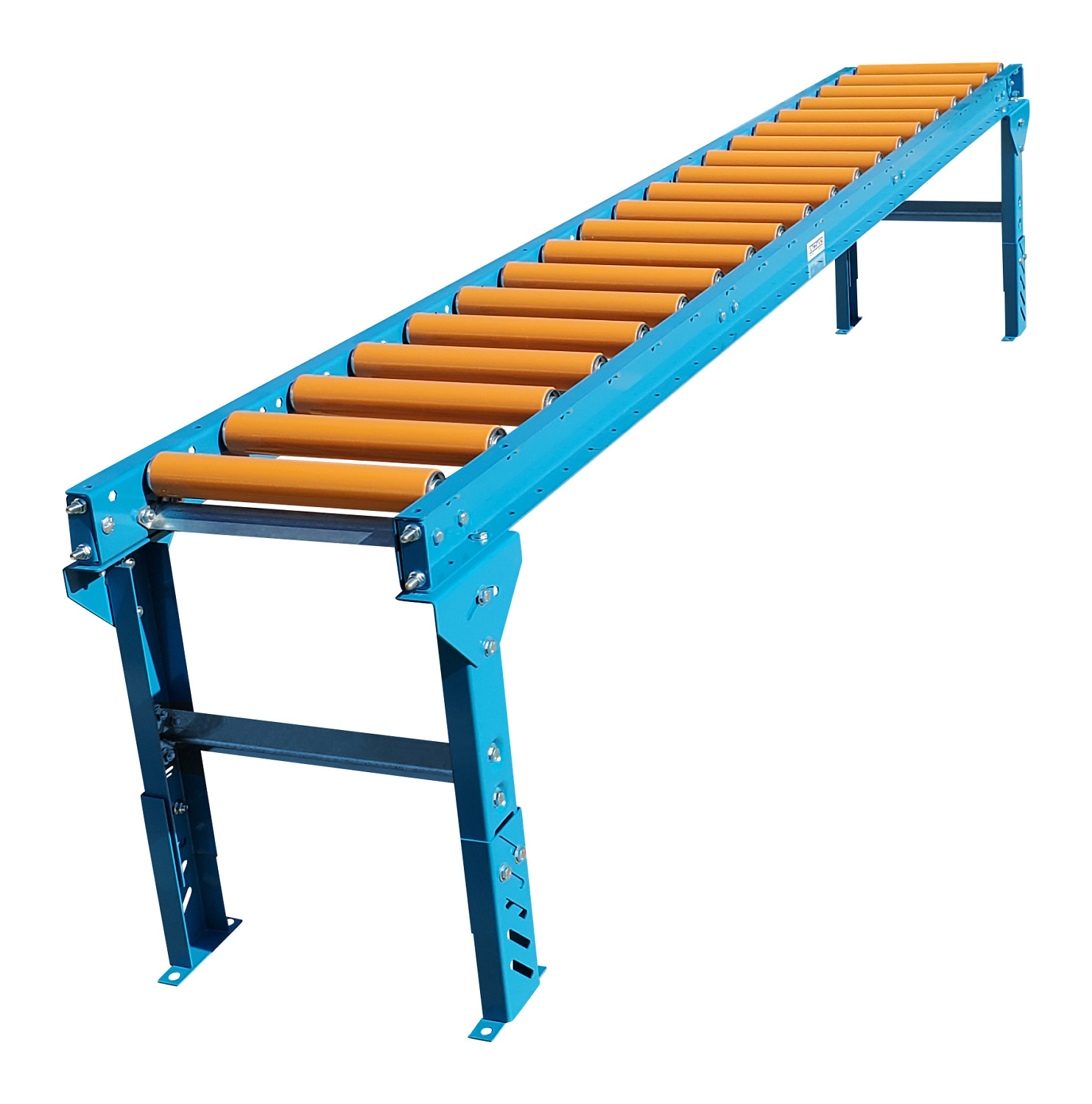 Gravity Conveyor Set with Covered Rollers | 18″ W x 10′ L | Legs Included