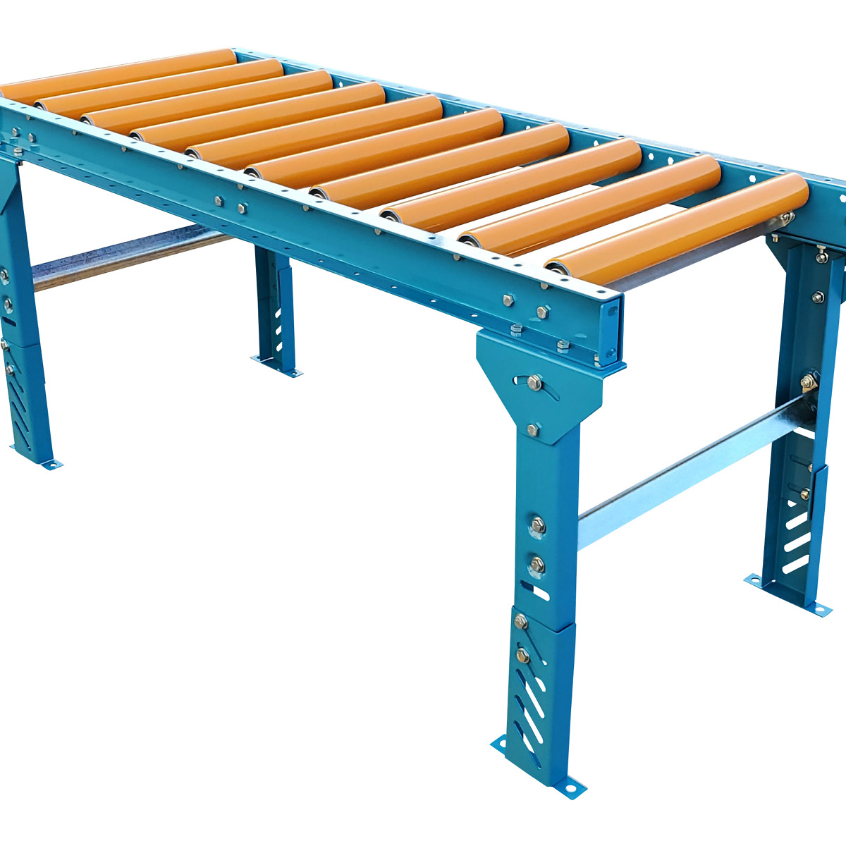Gravity Conveyor Set with Covered Rollers | 24″ W x 5′ L | Legs Included