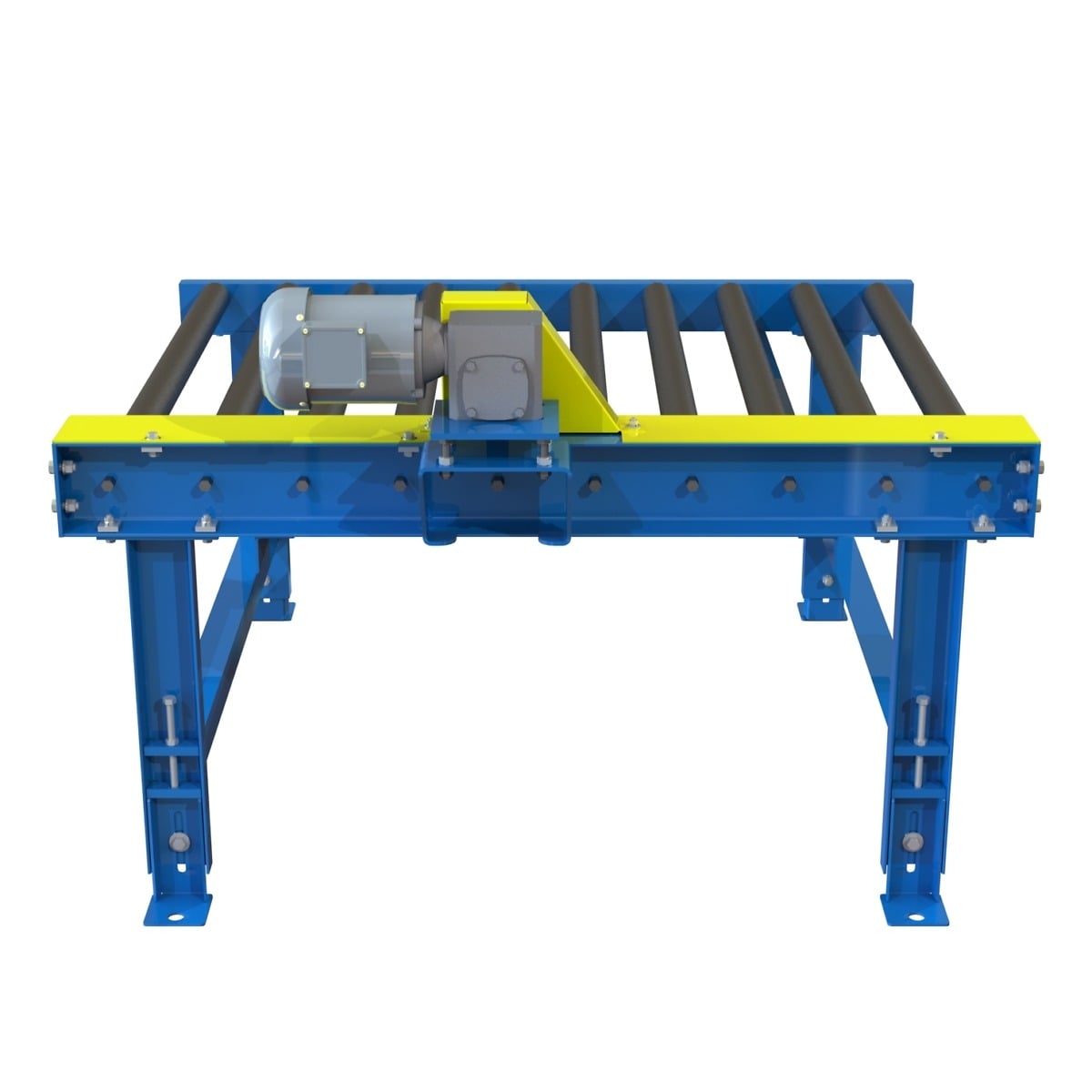 Powered Chain Driven Live Roller | Motor | Legs | 52” EW x 5’ L | 6"